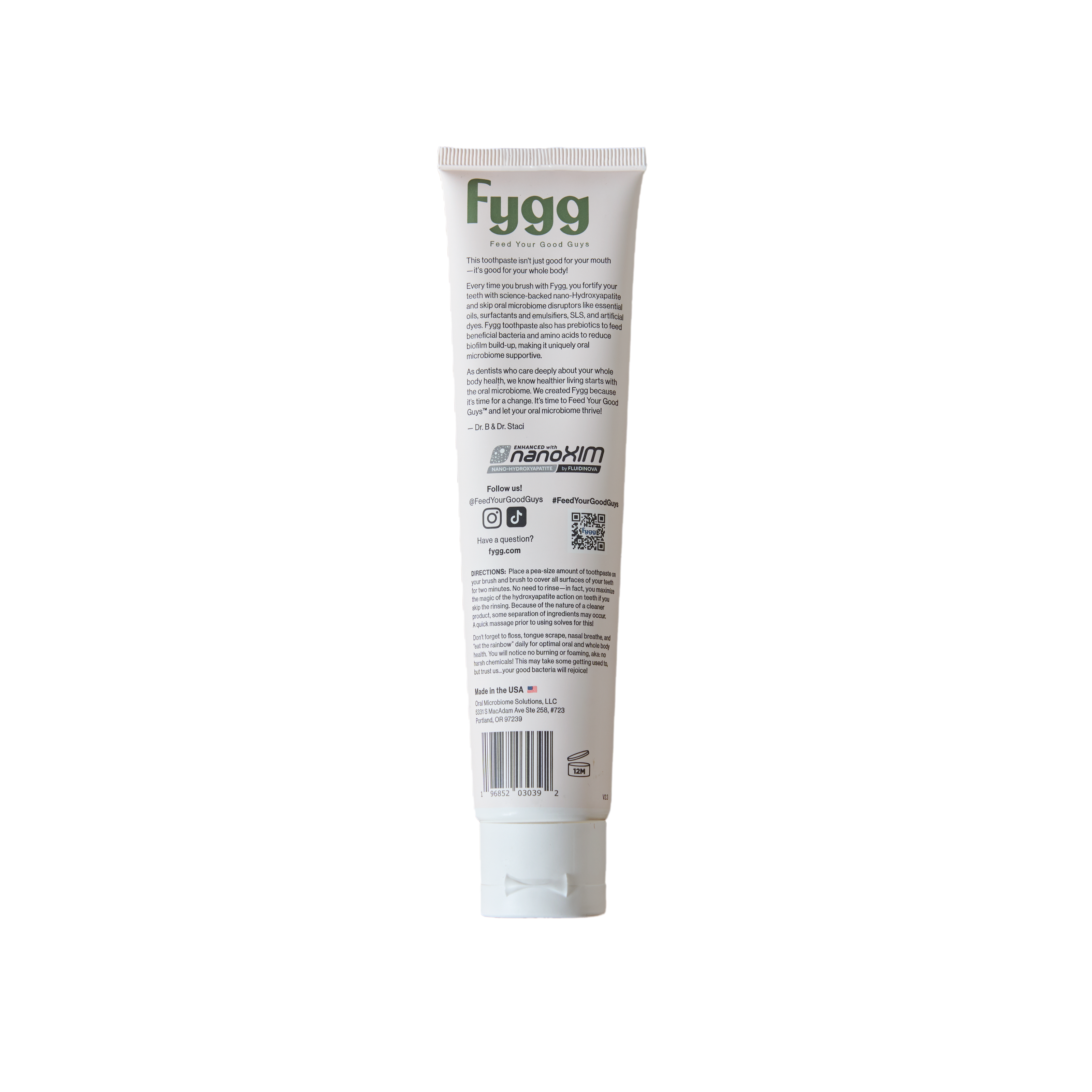 Fygg Nano-Hydroxyapatite Toothpaste with Prebiotics | Mild Mint – Short Street Kitchen
